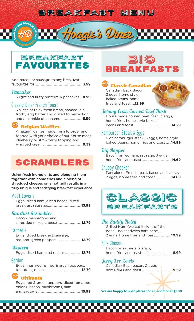 Menu - Hoagies Diner